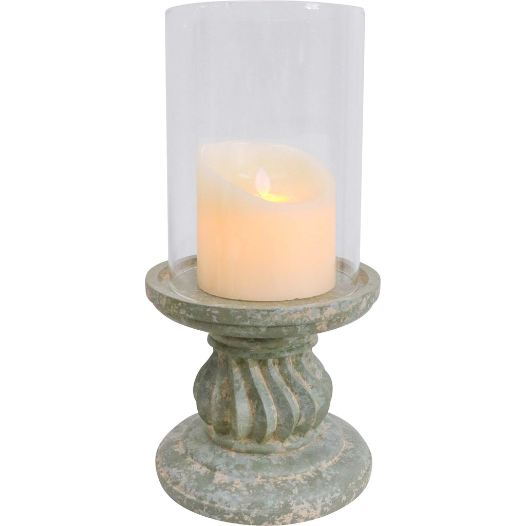Hurricane Candle Holder Moss W/glass – Whatever Mudgee