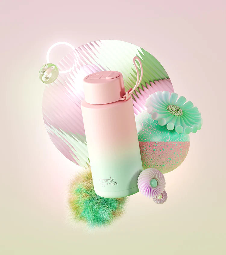 Limited Edition Gradient Ceramic Reusable Bottle | 34oz 1000ml ( 1 Lit ...
