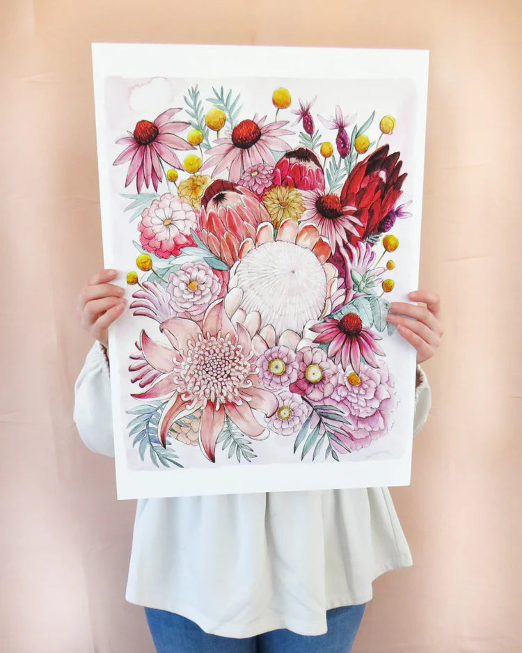 Sara Floral A3 Giclee Print – Whatever Mudgee