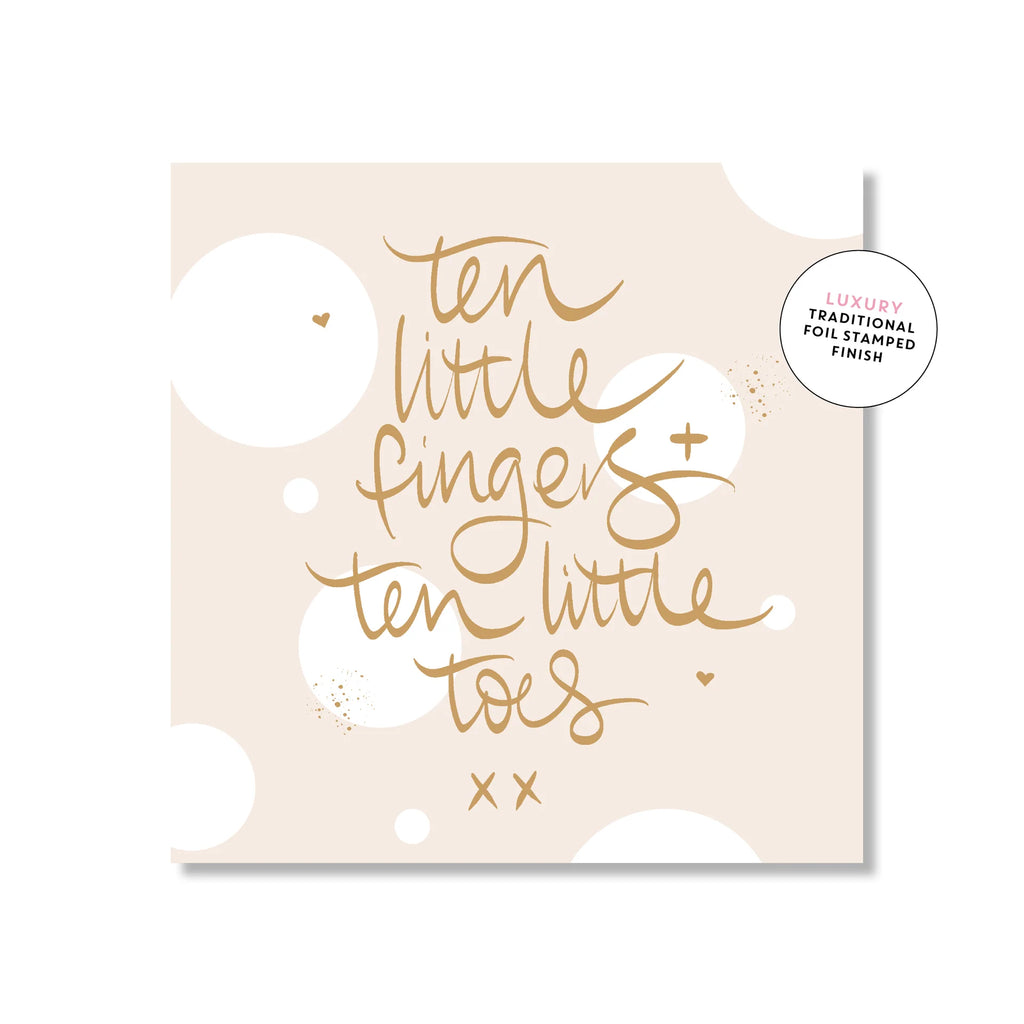 10 Little Fingers.... Neutral Square | Greeting Card – Whatever Mudgee