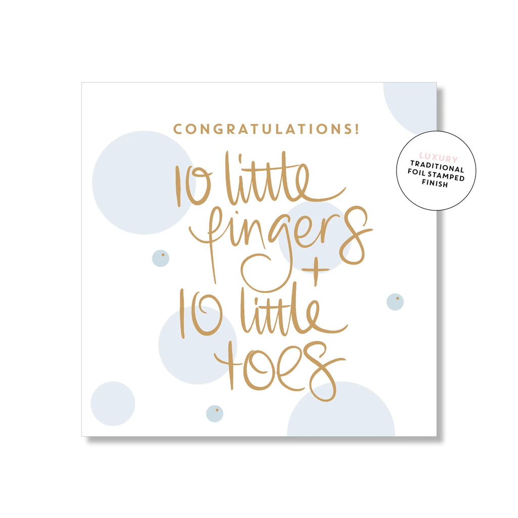 10 Little Fingers ... Boy Square | Greeting Card – Whatever Mudgee