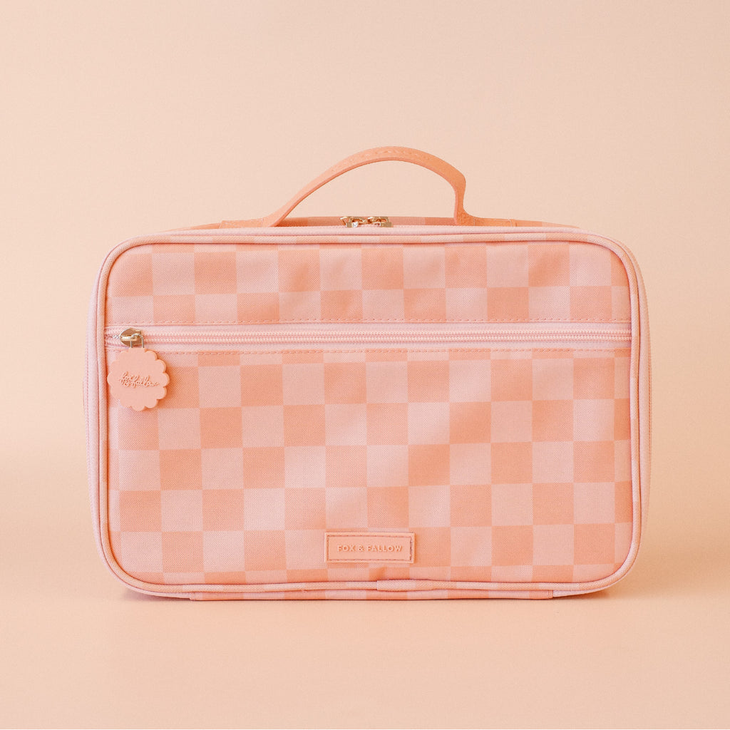 Peach Check Large Lunch Bag – Whatever Mudgee