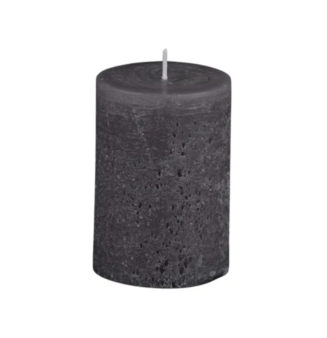 Terra Texture Pillar Candle | Charcoal – Whatever Mudgee