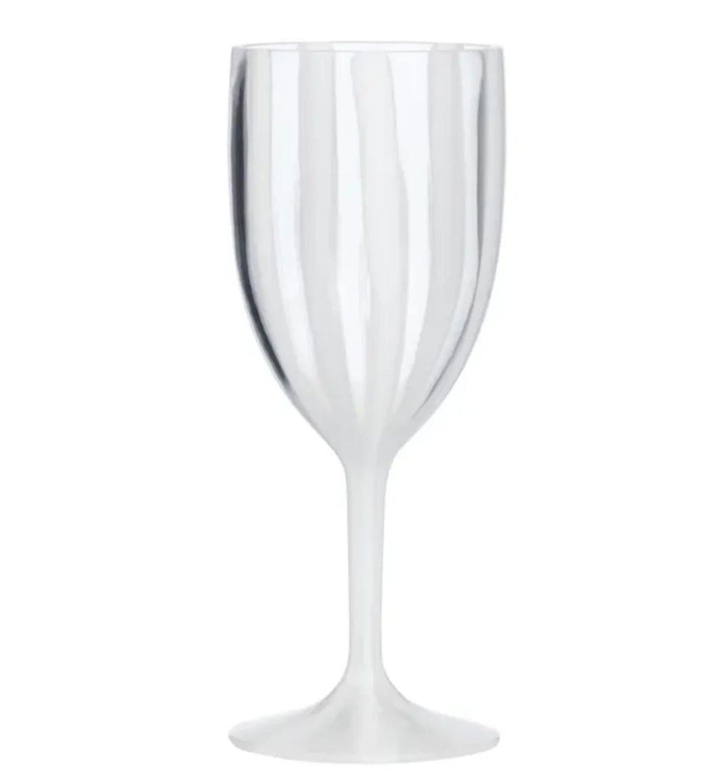 Cabana Acrylic Wine Glass | White – Whatever Mudgee