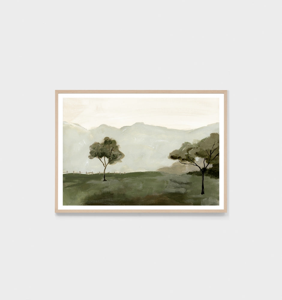 Country Hills Green | Framed Print – Whatever Mudgee