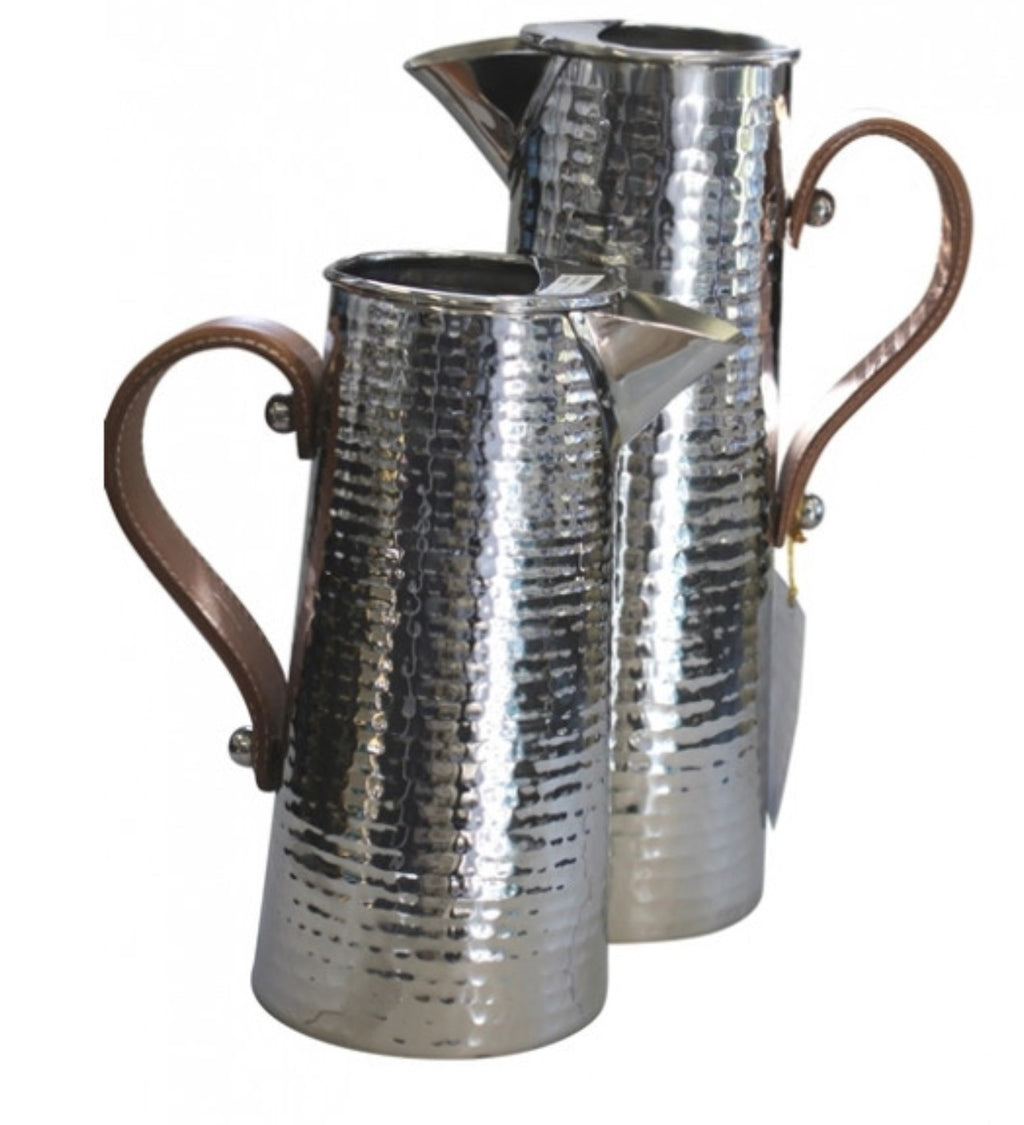 Mini Hammered St/Steel Jug w/Leather Handle – Whatever Mudgee