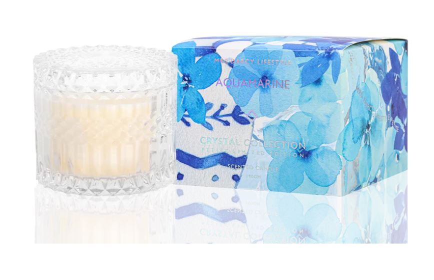 Candle Aquamarine | Bougainvillea, Lemon & Freesia (Petite) – Whatever ...