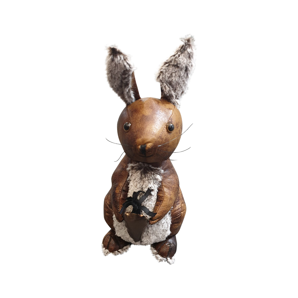 Raggy The Rabbit | Leather Doorstop – Whatever Mudgee